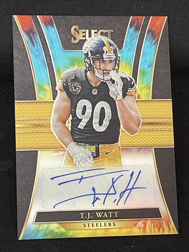 2017 Select TJ Watt Rookie Signatures Tie-Dye SP 22/25 | eBay