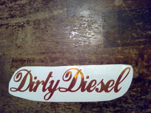 Dirty Diesel vinyl decals holographic Copper -Gold flop | eBay