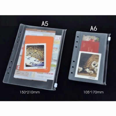Students Plastic Zip Lock Envelope Zipper Wallet Insert Refill Organise ...