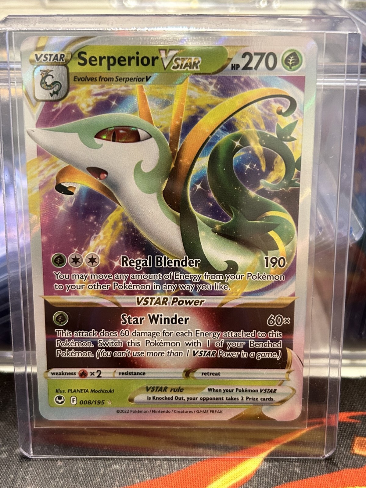 Pokémon TCG Serperior Vstar Silver Tempest 008/195 Holo Ultra Rare for ...