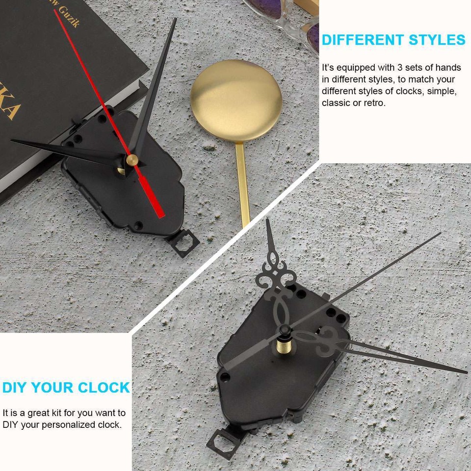 Quartz Wall Clock Pendulum Swing Movement Mechanism DIY Kit Chime ...