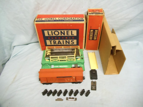 Lionel Postwar O gauge #3656 Operating Cattle Car w/ Boxes 1953-54 | eBay