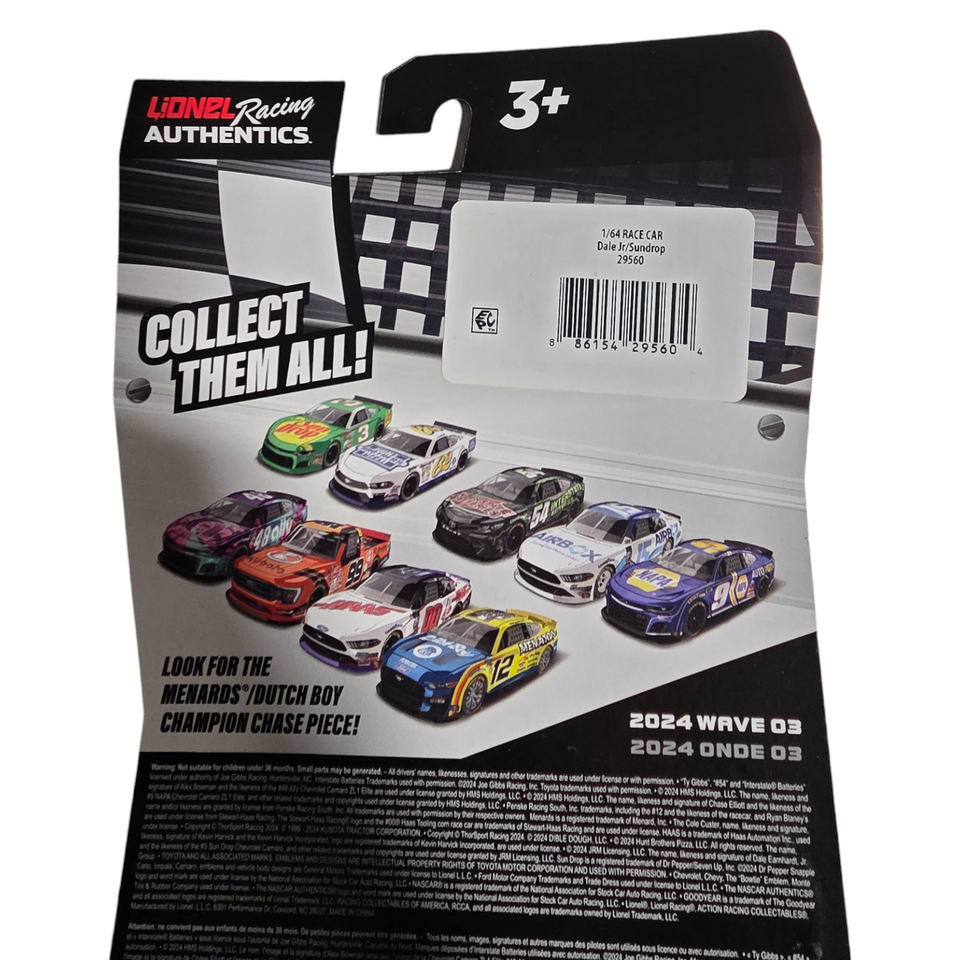Nascar Authentics 2024 Dale Earnhardt Jr. Wave 03 Sun Drop Car 1:64 ...