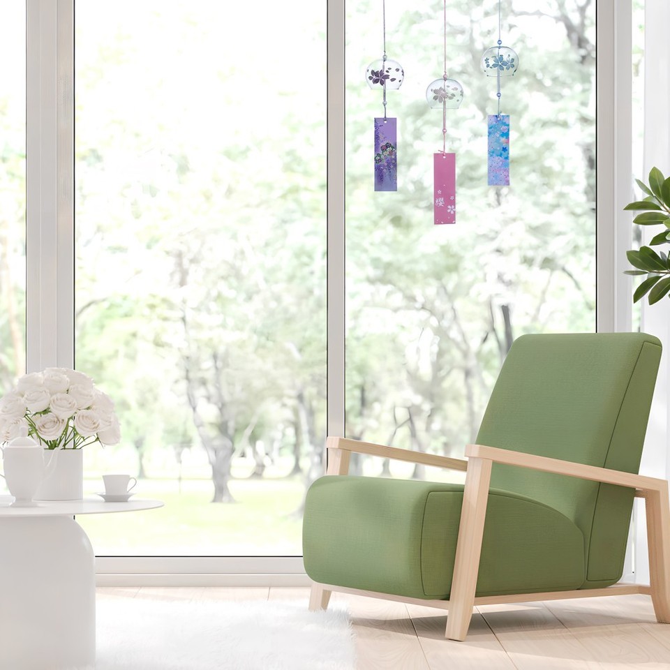 3 Pcs Wind Chimes Japanese Wind Chime Wind Bell Garden Glass Wind Bells ...
