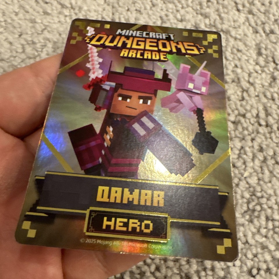 Minecraft Dungeons Arcade Series 4 (#115 Hero: Qamar) Matte FOIL Card ...