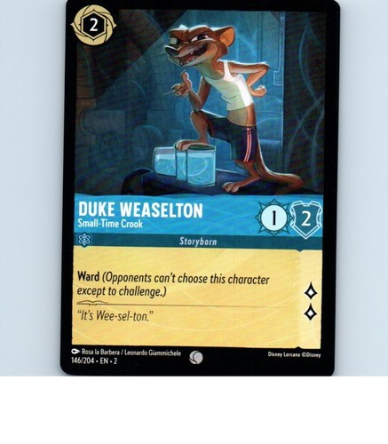 Duke Weaselton 146/204 Non-Foil Disney Lorcana Single Card | eBay