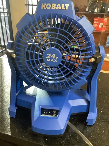 TESTED Kobalt 24v 3 Speed 7” Cordless Portable Misting Jobsite Fan ...