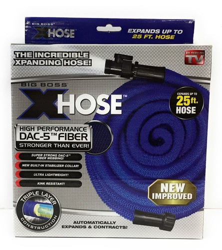 BIG BOSS XHOSE - THE INCREDIBLE XPANDING HOSE 25FT HIGH PERFORMANCE DAC ...
