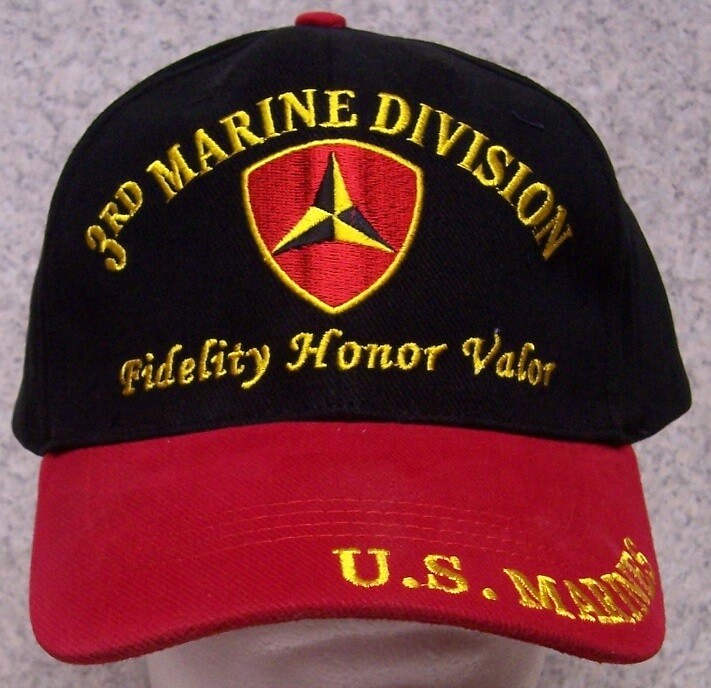 US Marine Corps 3rd Marine Division Ball Cap Vet USMC Veteran Third Mar ...