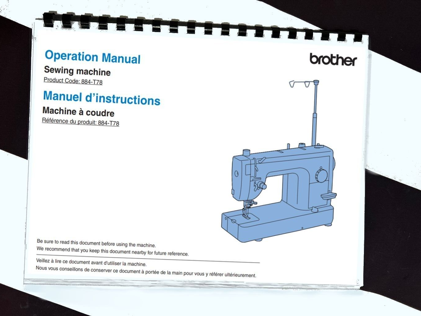Reprint Manual Brother PQ1500SL PQ 1500 SL Sewing Machine Comb Bound ...