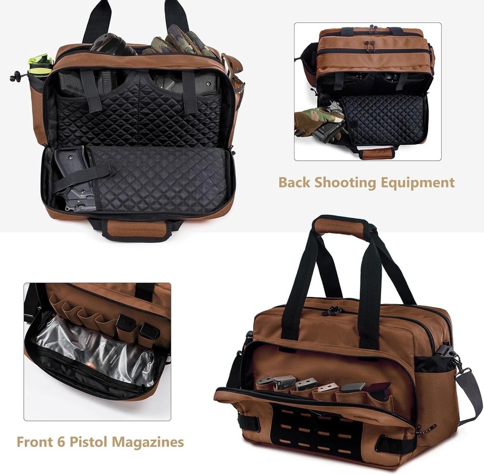 Pistol Range Bag Shooting Gun Bag for Pistols Gun Case for Handguns ...