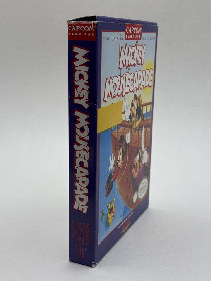 Mickey Mousecapade NES BLANK BANNER Misprint Label Complete In Box ...