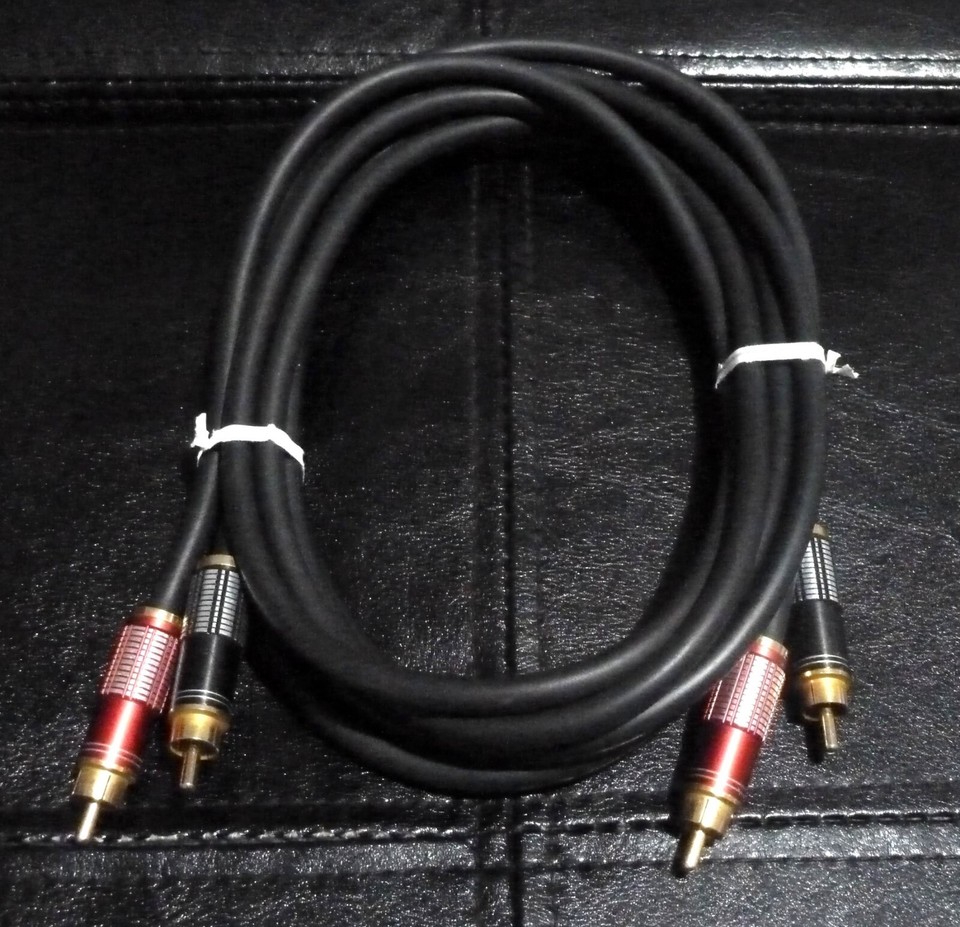 PARTS EXPRESS PREMIUM 6FT OFC GOLD RCA/INTERCONNECTS/ALUMINUM SUPER ...