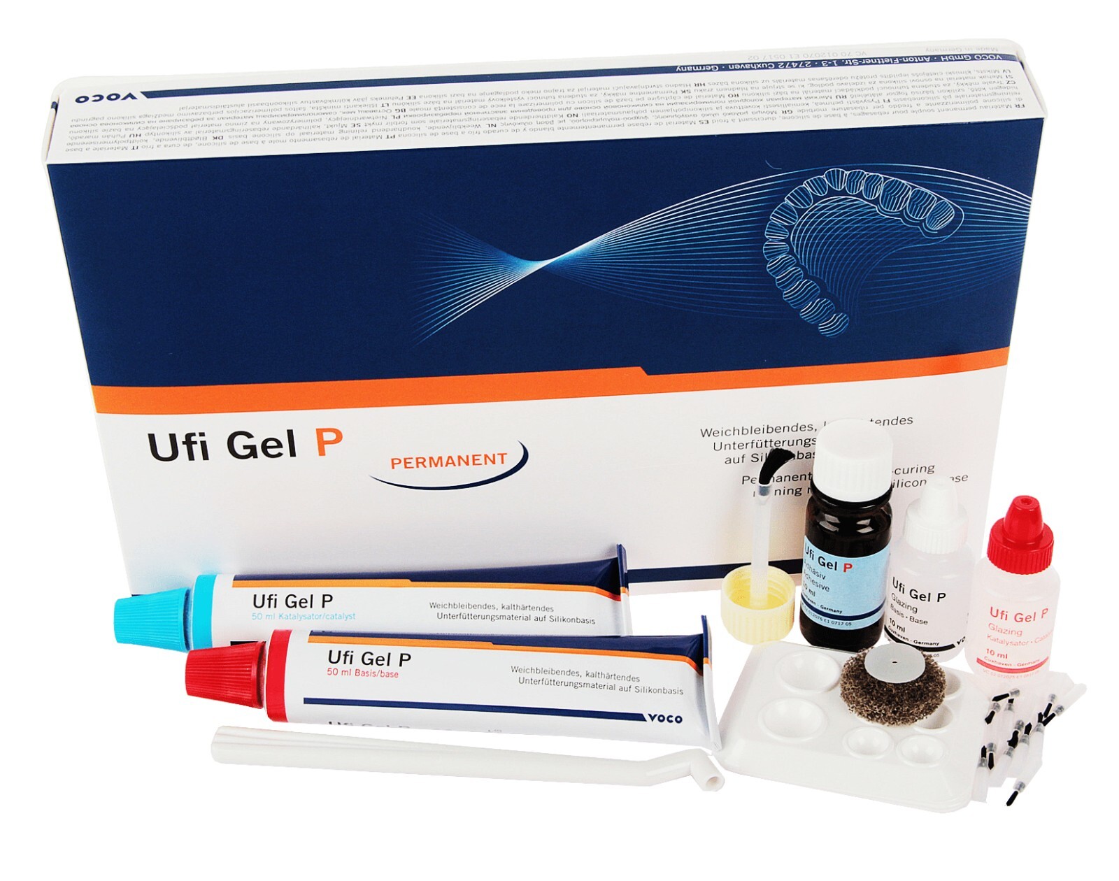 Voco Dental UFI Gel P Permanent Soft A-Silicone Relining Material in ...