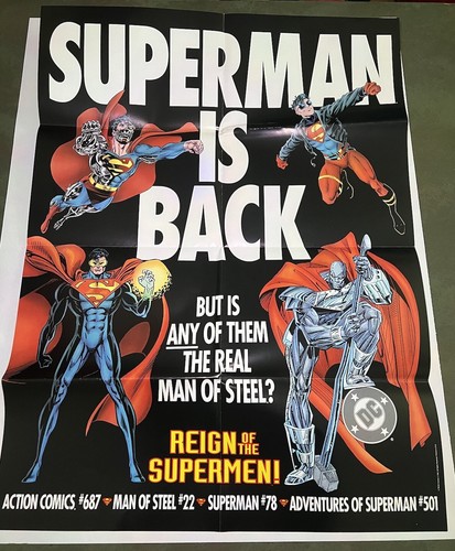 Superman Is Back Poster And News Time DC Poster | eBay