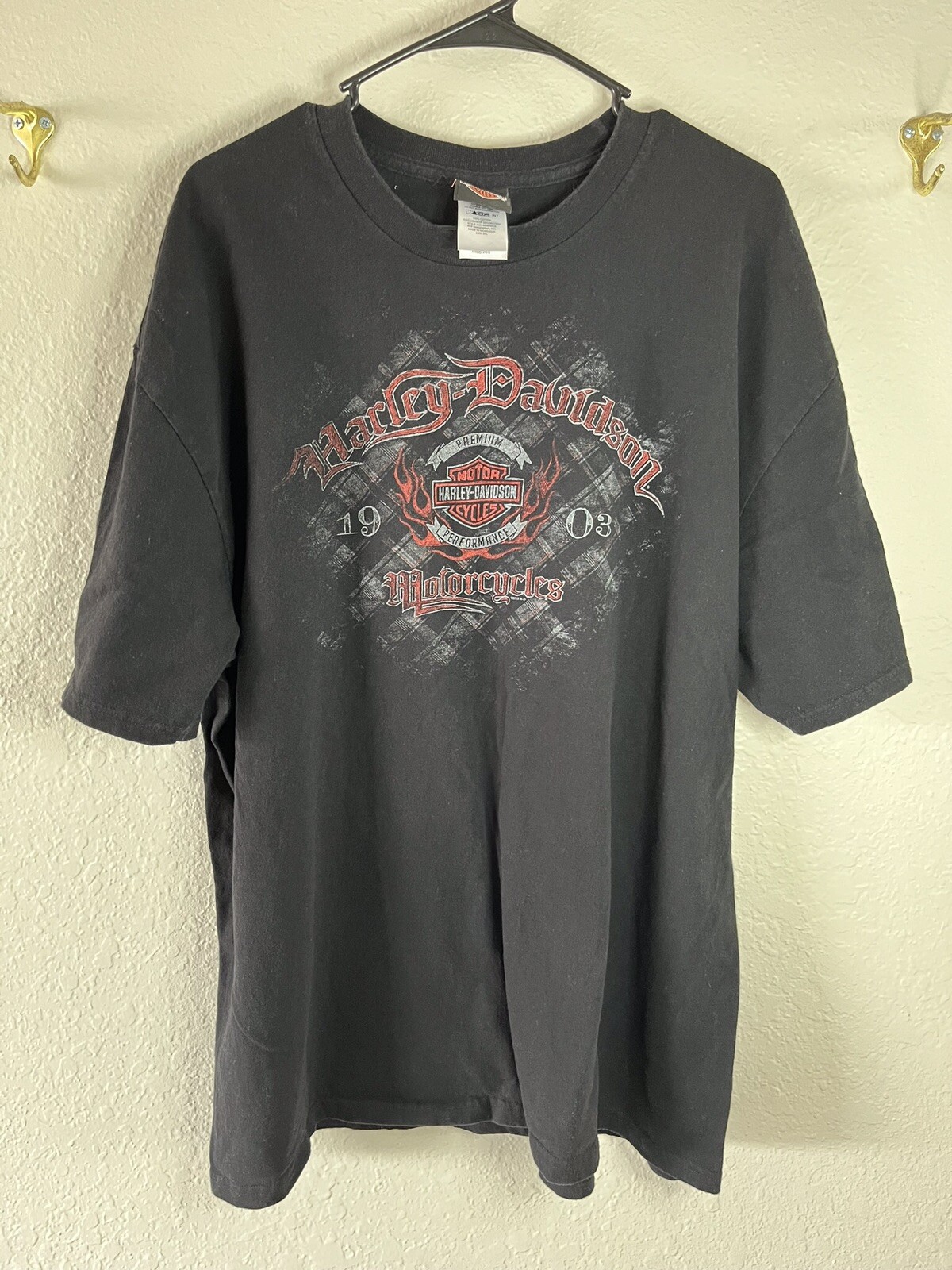 Harley Davidson Men’s 2XL Biker Built Black T-Shirt C… - Gem