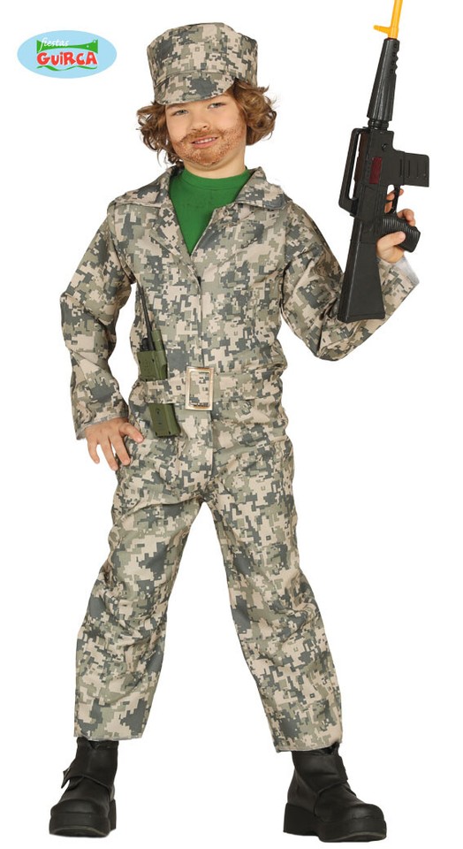 Childs Army Soldier Fancy Dress Costume Kids Boys Military Outfit fg | eBay
