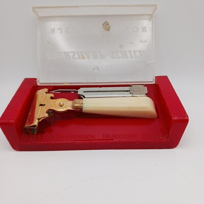 Vintage Eversharp-Schick Injector Safety Razor Set in Plastic (Crack ...