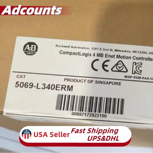 New 5069-L340ERM CompactLogix 5380 4MB Enet Controller Fast Ship 1PC US ...