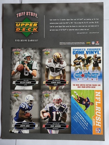 ⚡2006 Tuff stuff upper deck sheet 8 of 12 exclusive card set UNCUT ...