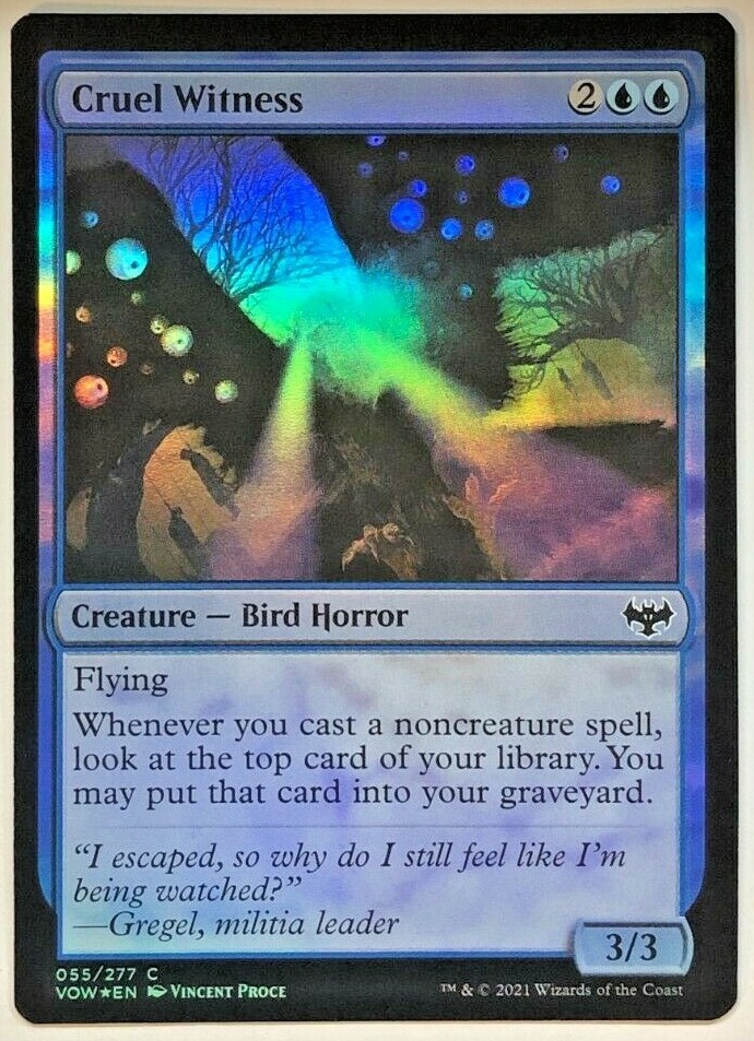 MTG Cruel Witness Innistrad: Crimson Vow 55/277 Foil Common | eBay