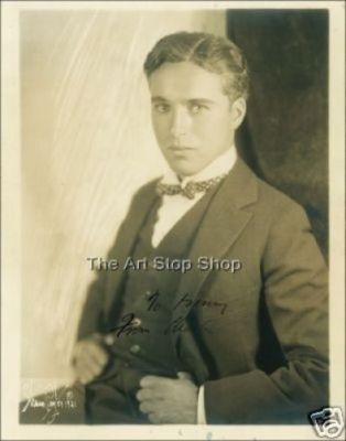 Charlie Chaplin autograph photo print | eBay UK