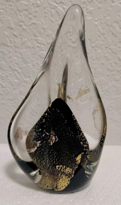 VTG Randy Strong 1991 Art Glass Sculpture Dichroic Flame Signed Dated ...