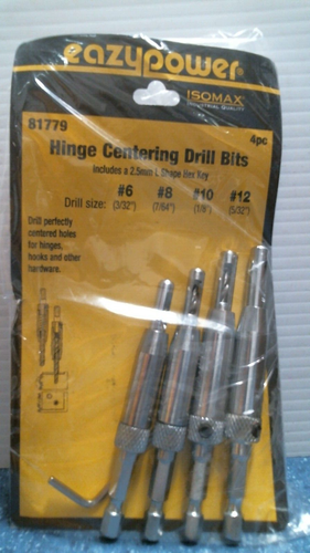 Eazy Power Hinge Centering Drill Bits 4 Pc. (81779) FS | eBay