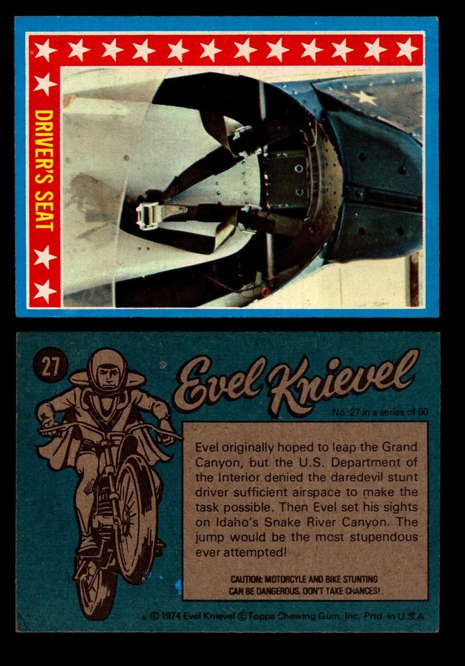 Evel Knievel Topps 1974 Vintage Trading Cards You Pick Singles #1-60 | eBay