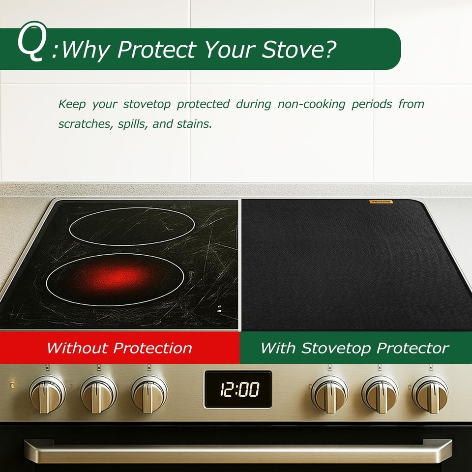 Fireproof Stove Top Cover for Electric & Glass Stoves Waterproof Heat ...