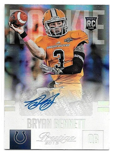 2015 Prestige Bryan Bennett Platinum Auto #16/25 Rookie Autograph #213 ...