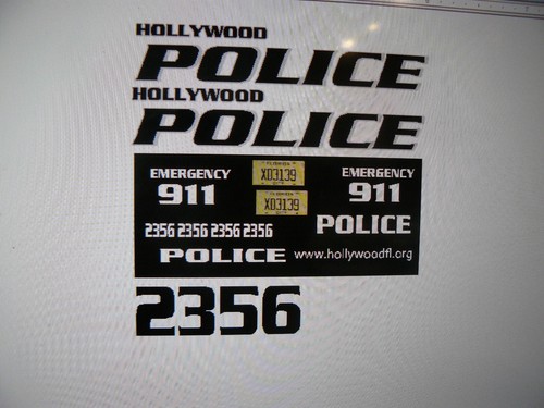 Hollywood Florida Police SUV Decals 1:18 | eBay