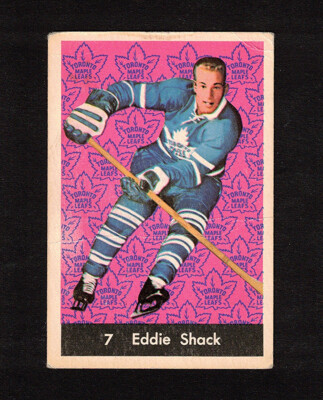 1961-62 EDDIE SHACK #7 Parkhurst ** POPULAR Maple Leafs Star Key NHL ...