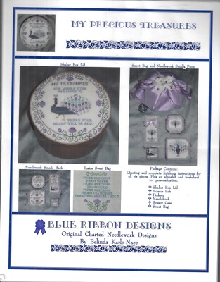 My Precious Treasures~Blue Ribbon Designs~Cross Stitch Pack BRD-054 ...