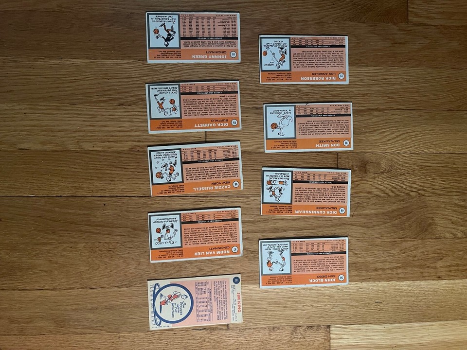 Vintage 1970-71 Topps Basketball 9 Card Lot Good Condition Van Lier ...