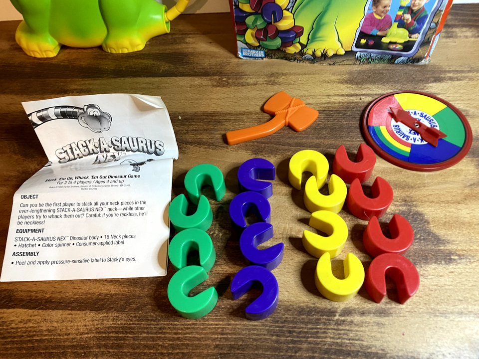 Stack-A-Saurus Nex Game - Vintage 1992 - Parker Brothers - Box has ...