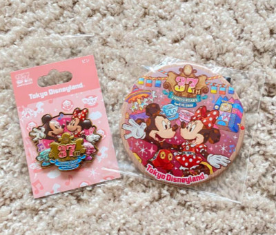 Tokyo Disney Disneyland 37th Anniversary Pin Pinback button 2020 Lot 2 ...
