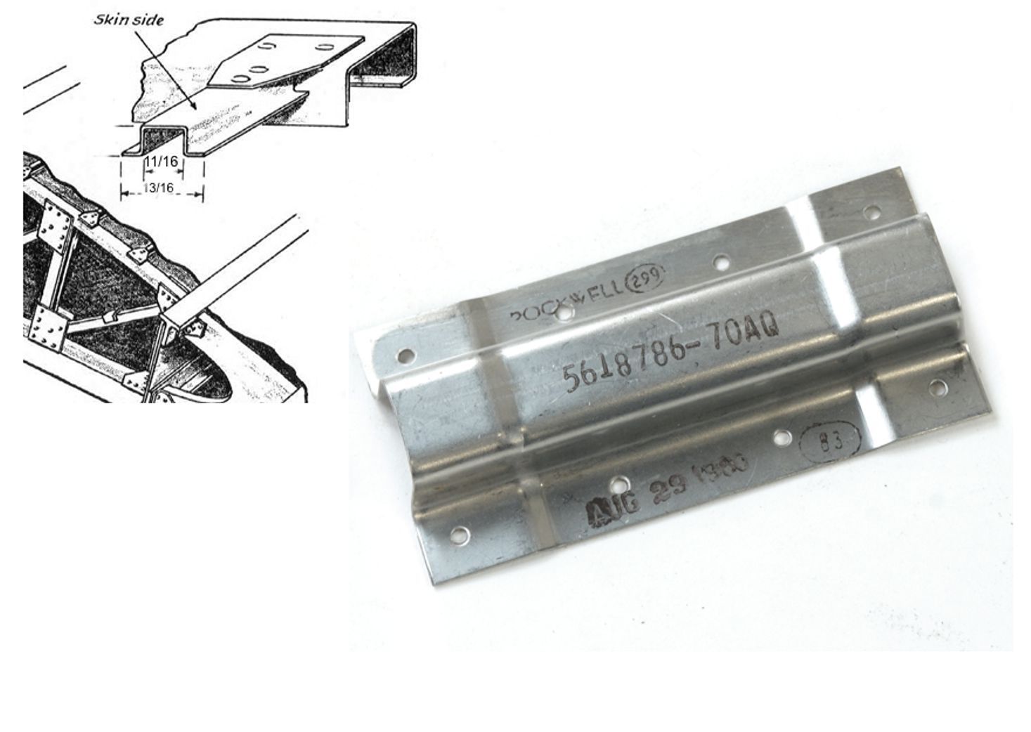 47Pcs Rockwell Aluminum Formed Hat Section Aircraft Skin Stringer 11 ...