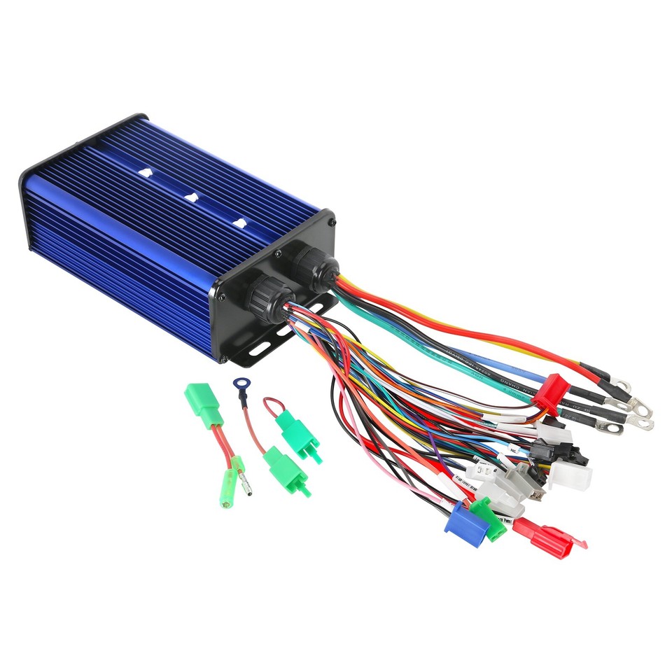 36V 48V 72V 60A Brushless Motor Controller Display Wiring Electric Bike ...