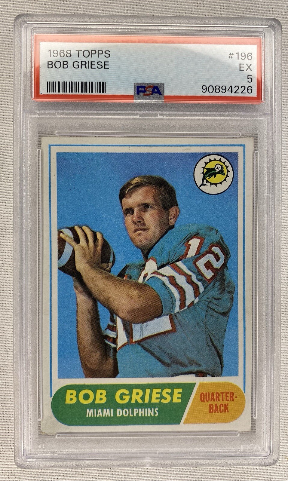 1968 Topps Bob Griese PSA 5 Rookie Card Newly Graded! | eBay