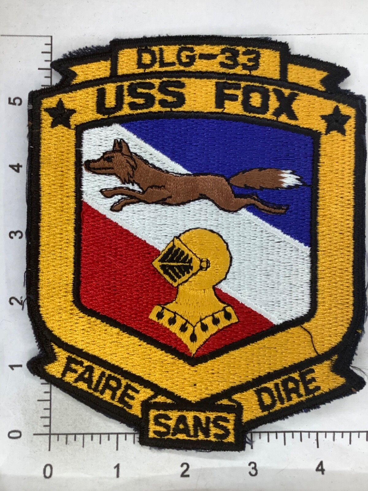 VINTAGE US NAVY USS FOX JACKET PATCH | eBay