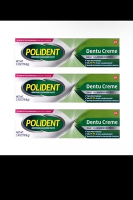 3 Pack - Polident Dentu-Creme Denture Toothpaste, 3.9 Oz Each | eBay