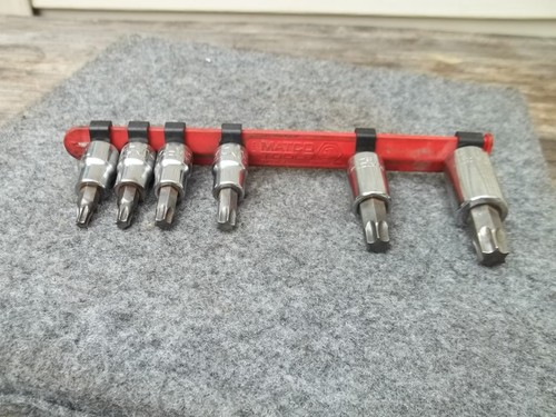 7 USA Matco Tool T60 to T30 Torx Socket 1/2" 3/8" + Socket Rail Holder ...