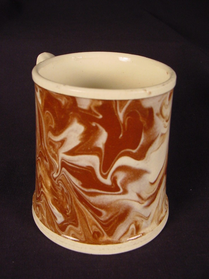 VERY RARE AGATE MUG AGATEWARE MOCHA WARE PEARLWARE STAFFORDSHIRE MINT ...