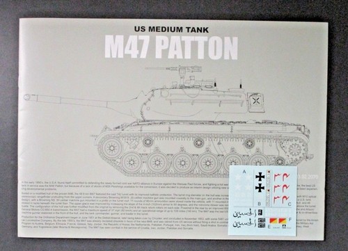 Armor Takom 1/35th Scale US Medium Tank M47G Patton Decals from Kit No ...