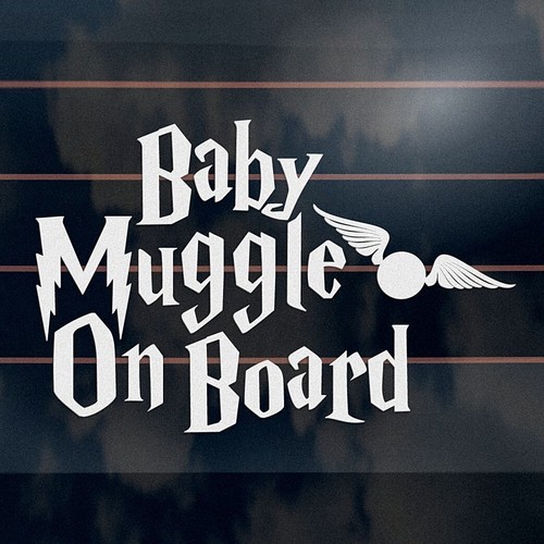 BABY MUGGLE ON BOARD Sticker 170mm dadlife mumlife kids babies family ...