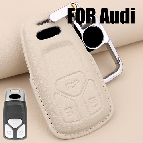 For Audi A4 B9 Q5 Q7 TT 2016 Leather Remote Keyless Key Cover Case Fob ...