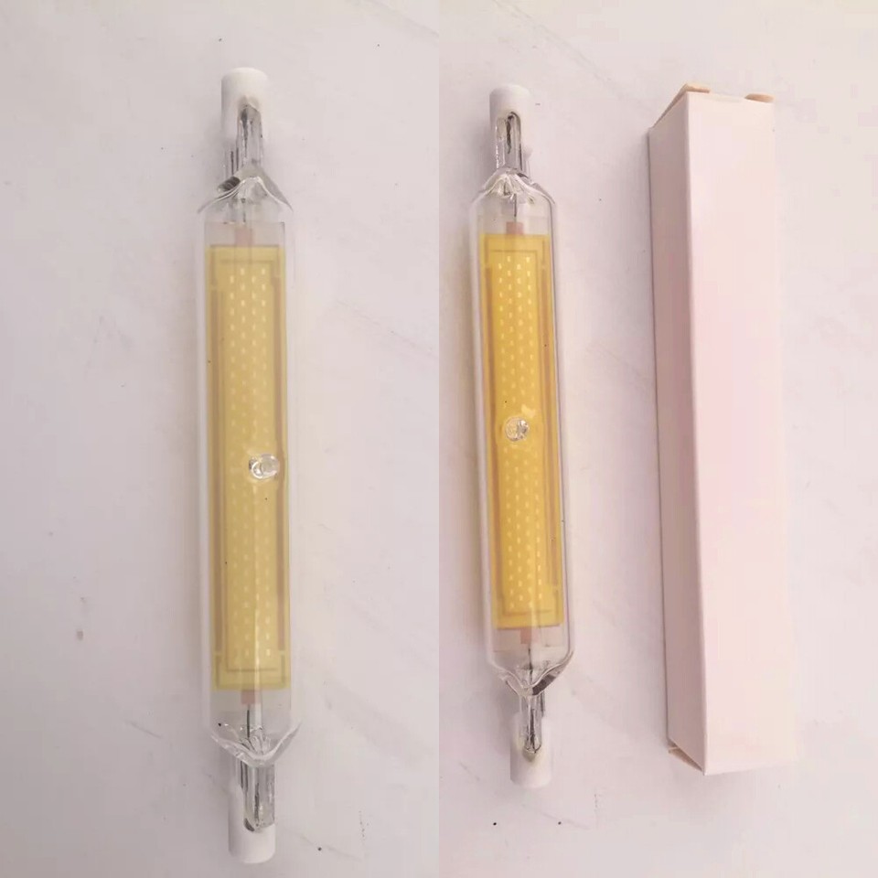 Dimmable R7s LED COB Light Bulb 78mm 118mm 12W 25W Glass + Ceramics T3 ...
