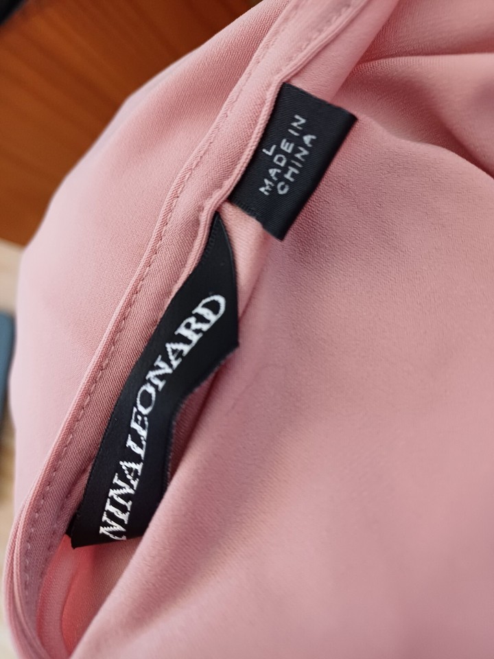 Nina Leonard QVC Pink Tunic Top with Hemline Detail Size L 14./16, Kim ...