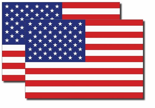 Buy 2x REFLECTIVE 3M USA American Flag Decal Stickers Exterior Various ...